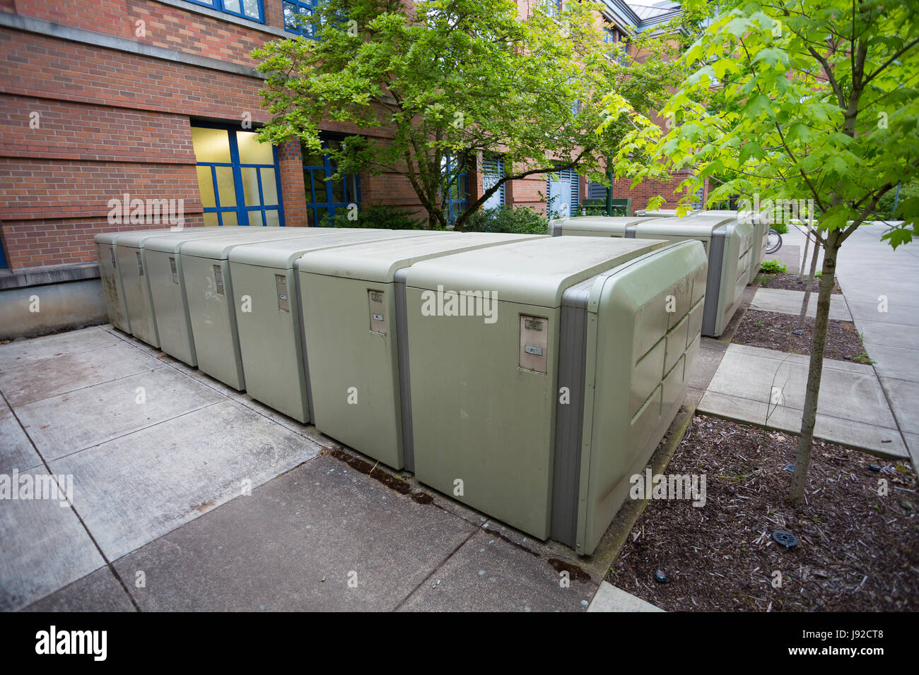 School bike rack hi-res stock photography and images - Alamy