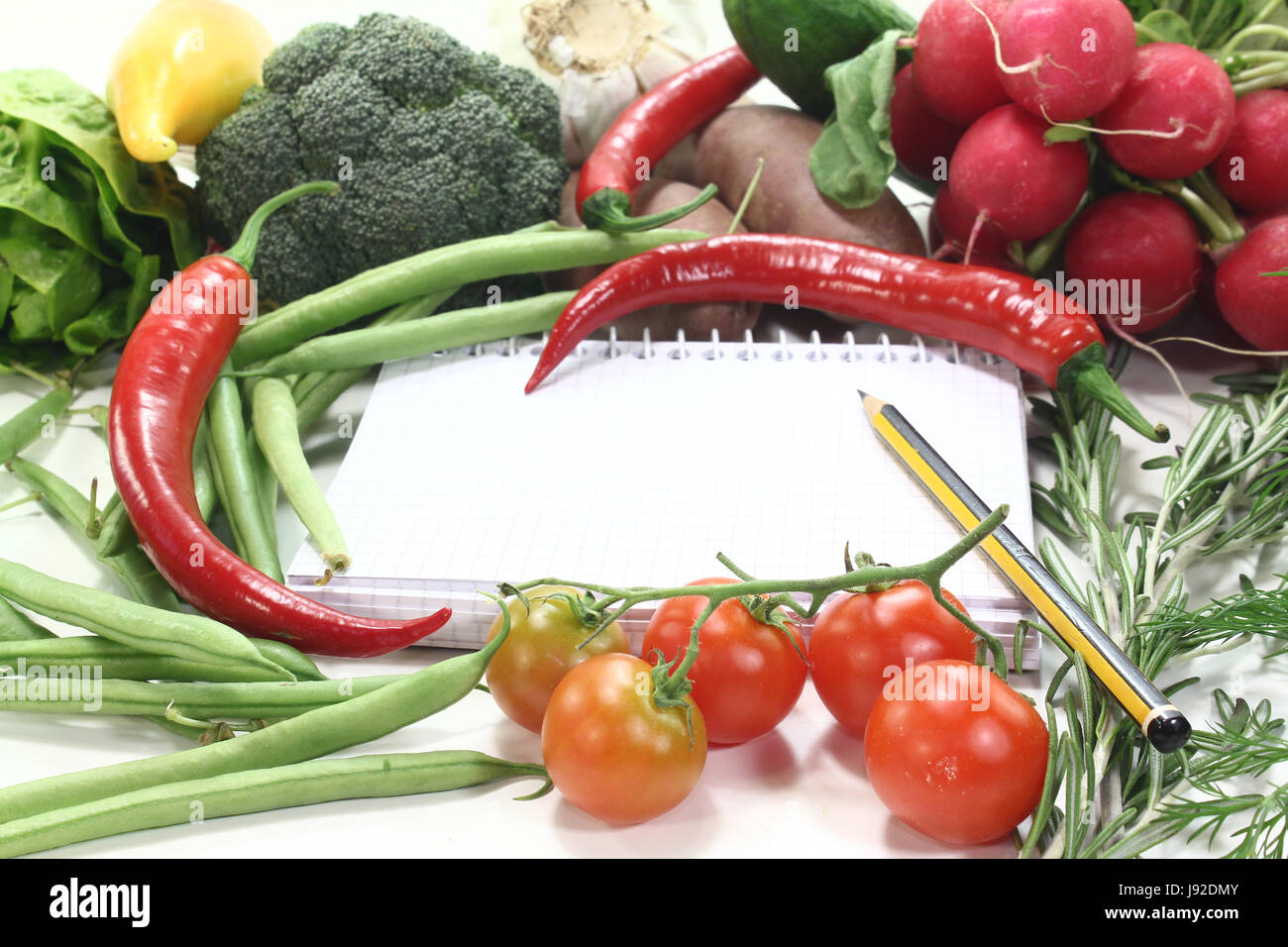 shopping list with pencil Stock Photo - Alamy