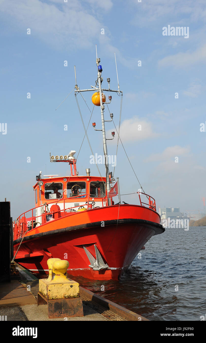 hamburg, fire, conflagration, fire brigade, elbe, navigation, harbor ...