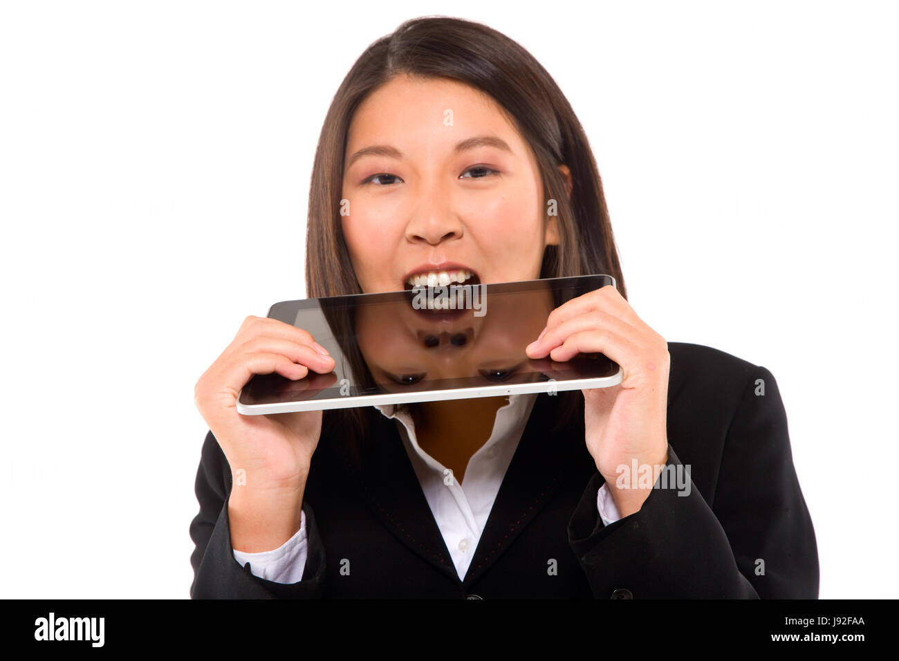 woman, hand, hands, job, isolated, mouth, teeth, face, portrait ...