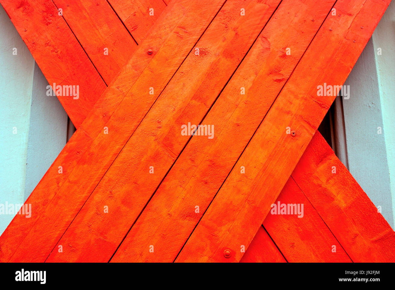 red wooden cross bar Stock Photo - Alamy