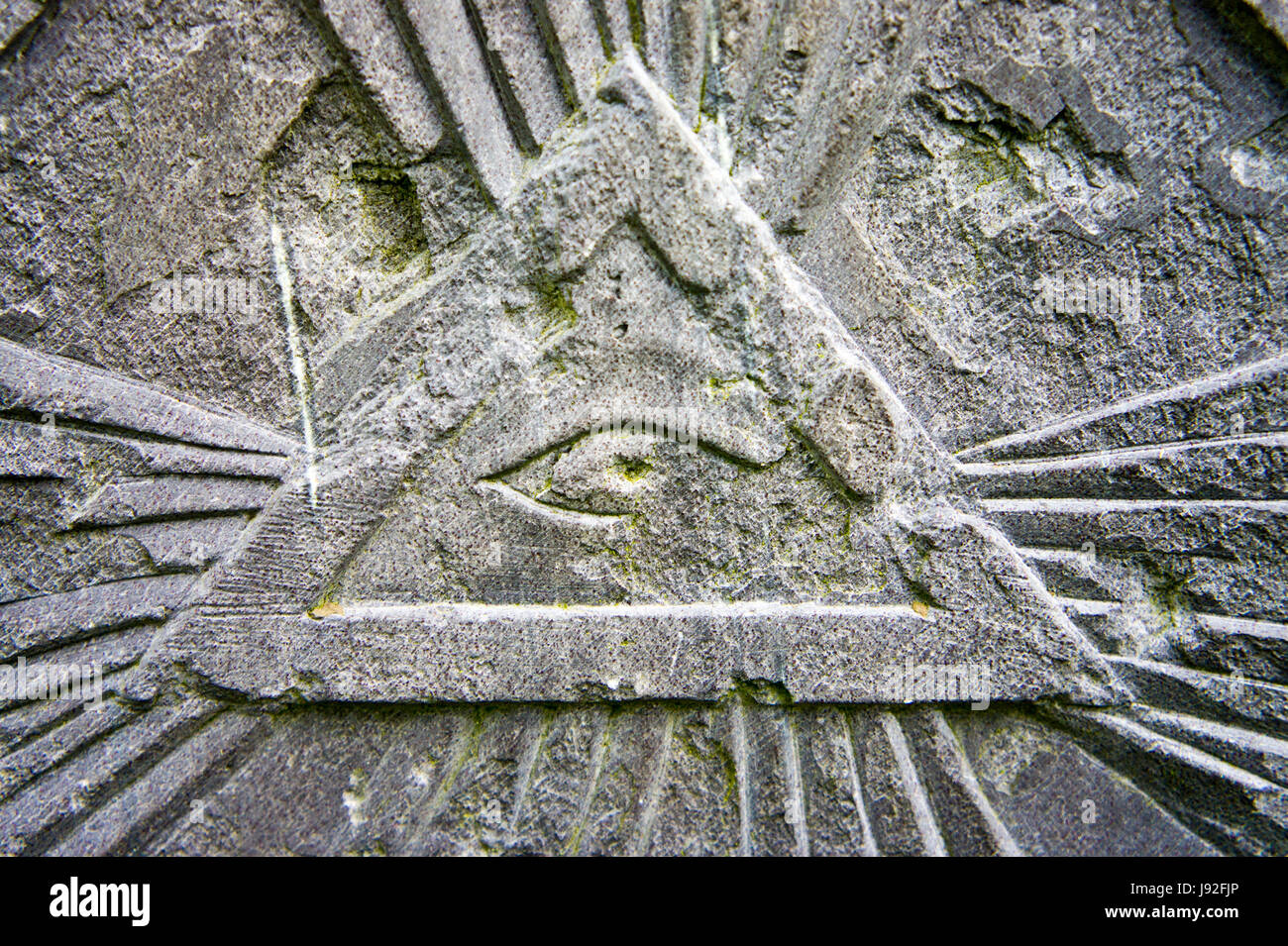 sign, signal, stone, eye, organ, radiate, triangle, alertness ...