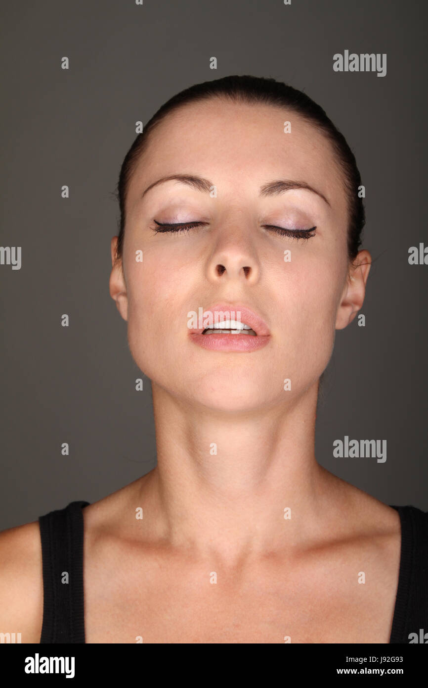 woman, face, portrait, sporty, athletic, wiry, pithy, heavyset, tight ...