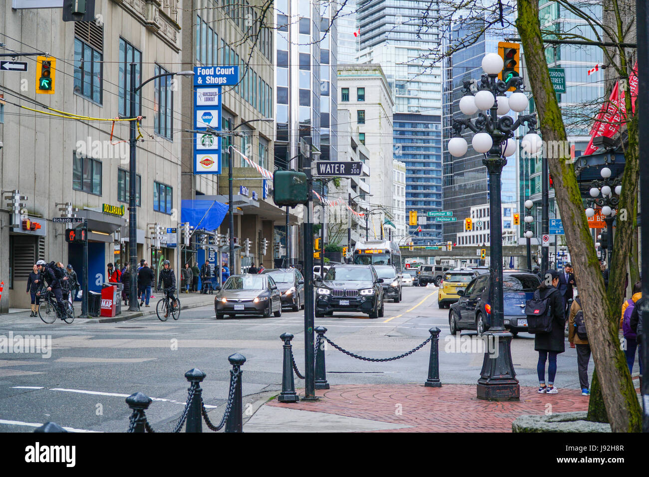 Street corner at Vancouver Gastown - CANADA Stock Photo - Alamy