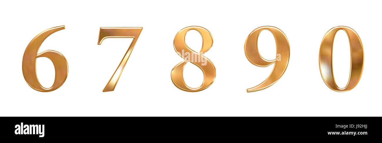 golden letters / numbers Stock Photo - Alamy
