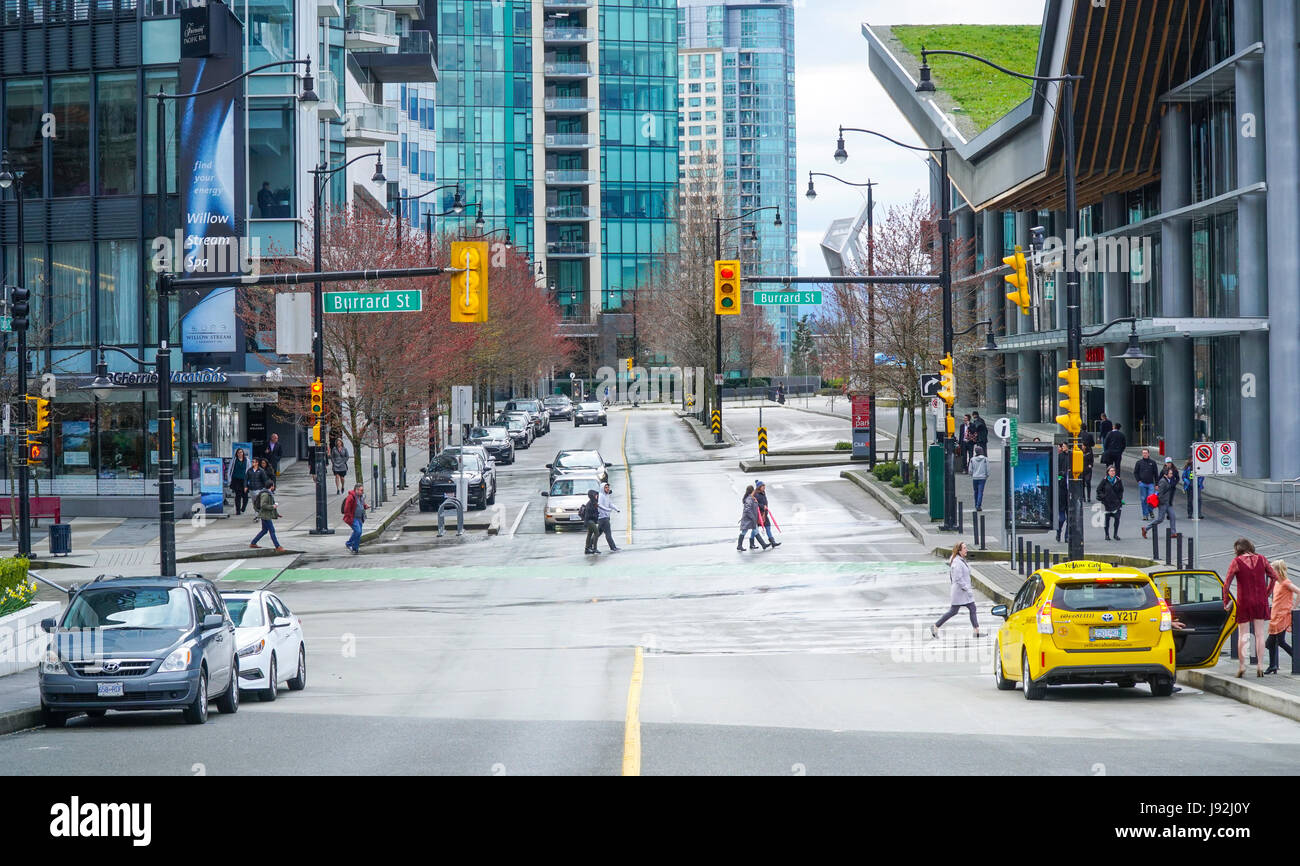 Street view at Burrard Street in Vancouver - CANADA Stock Photo - Alamy