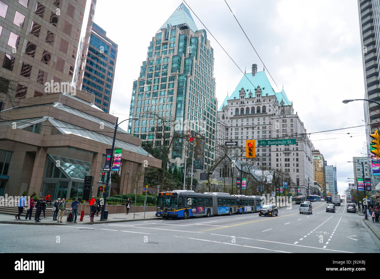 Street view in Vancouver downtown - CANADA Stock Photo - Alamy