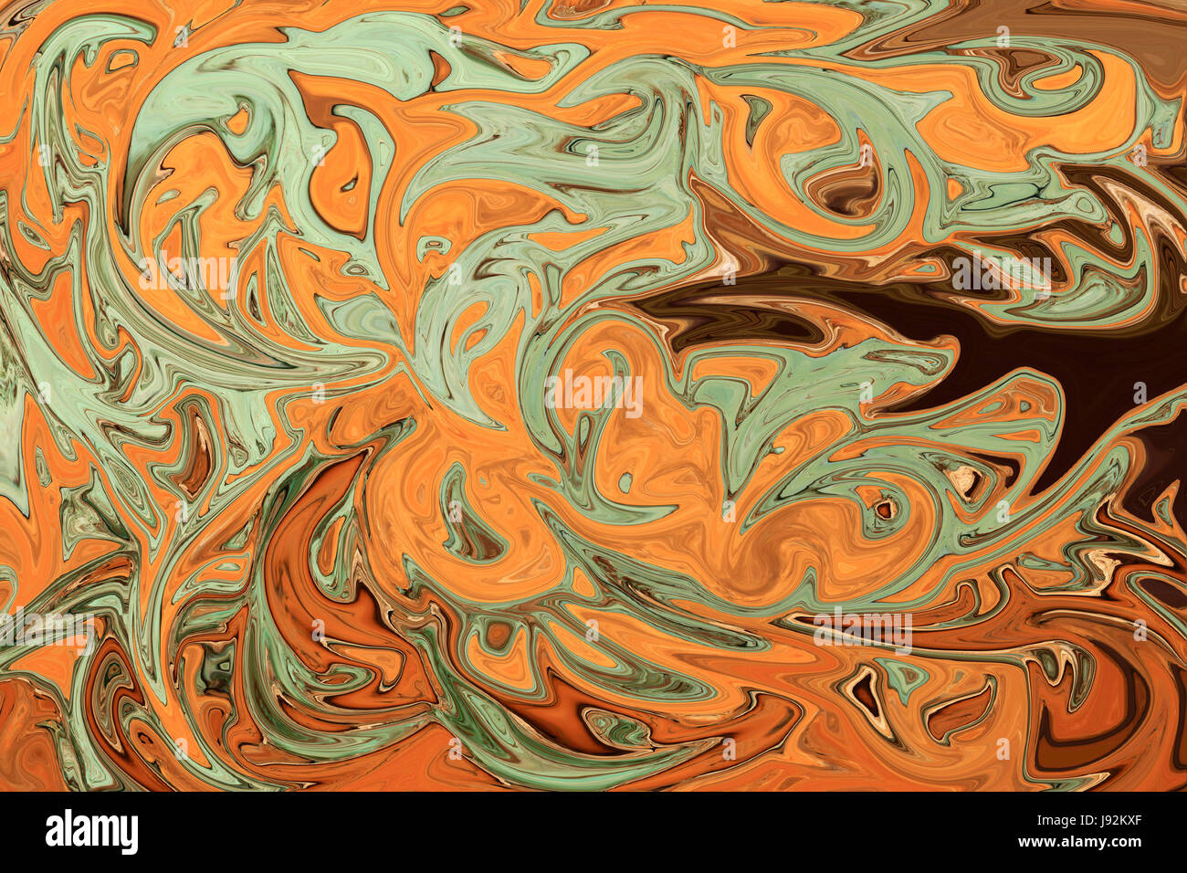 green, ambiguous, graphic, abstract, distorts, orange, structure ...