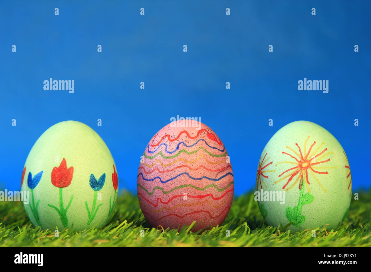 three easter eggs Stock Photo - Alamy