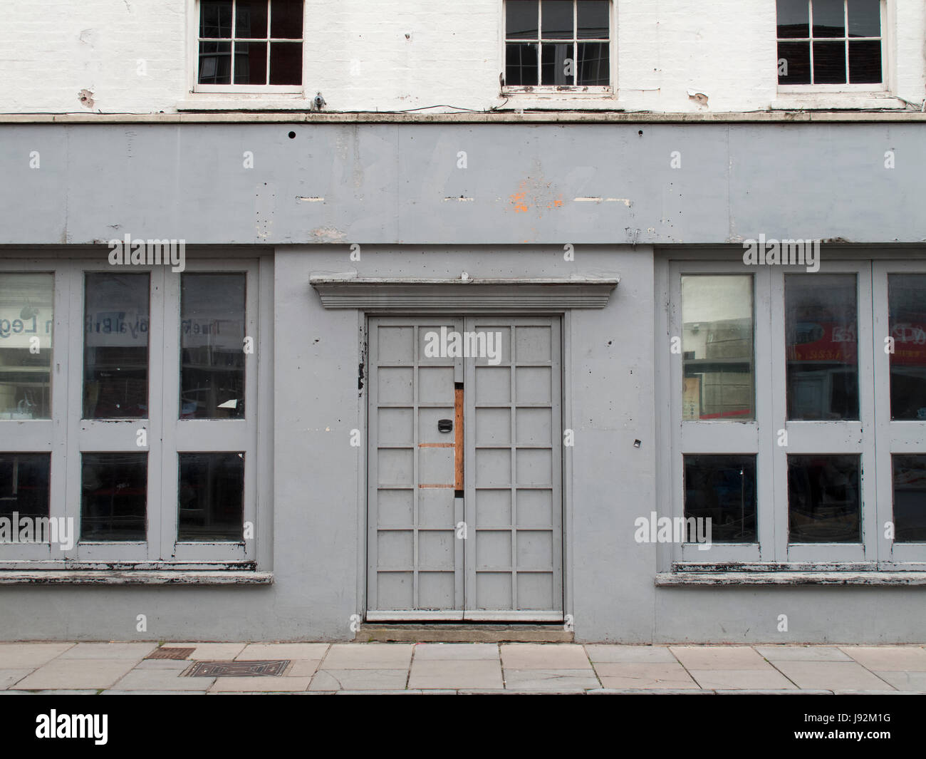 Abandoned vacant boarded up empty unoccupied building hi-res stock ...
