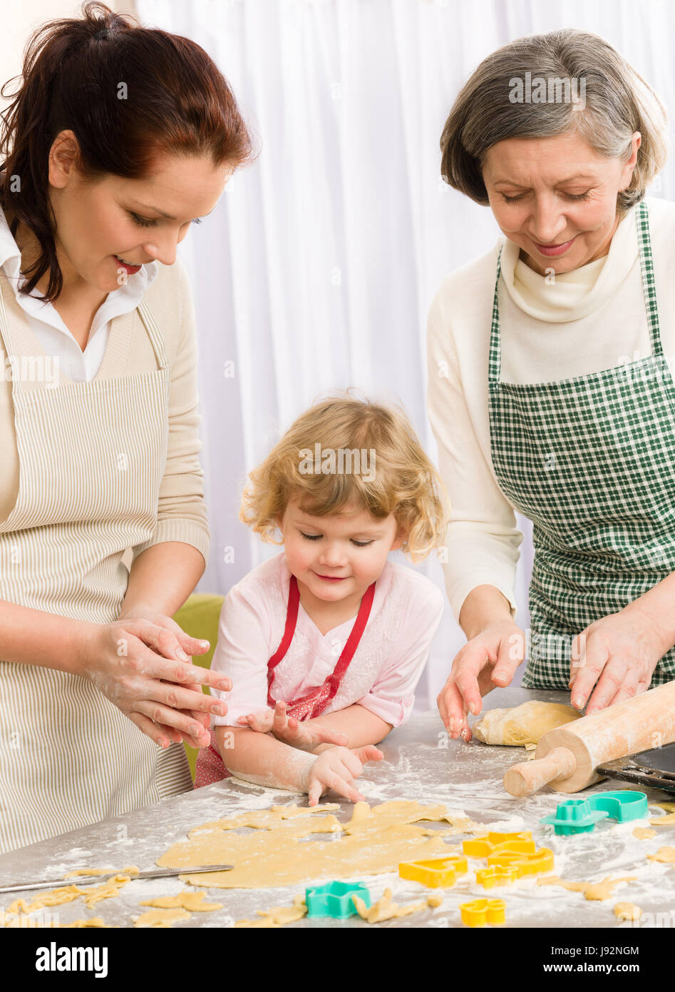 grandmother, kitchen, cuisine, mother, mom, ma, mommy, baking, child ...