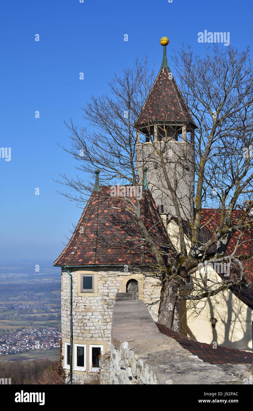 burg teck in the march sun Stock Photo - Alamy