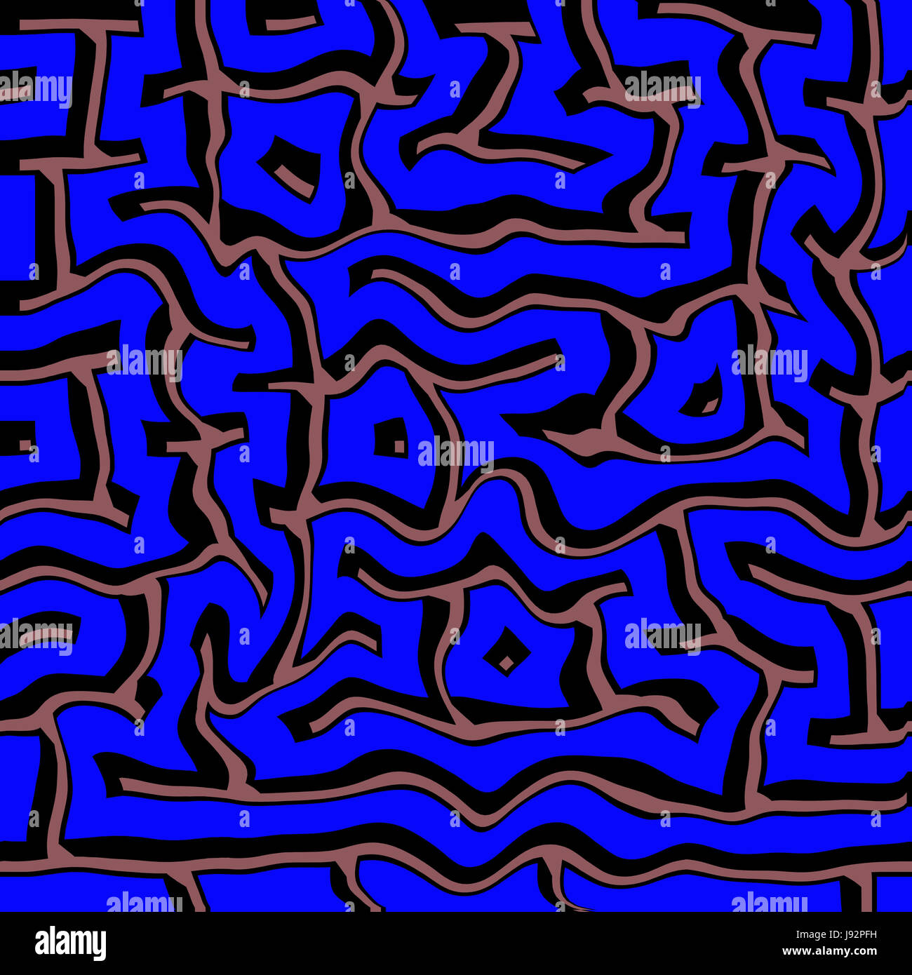 blue, frustrated, abstract, caught, curl, maze, backdrop, background ...
