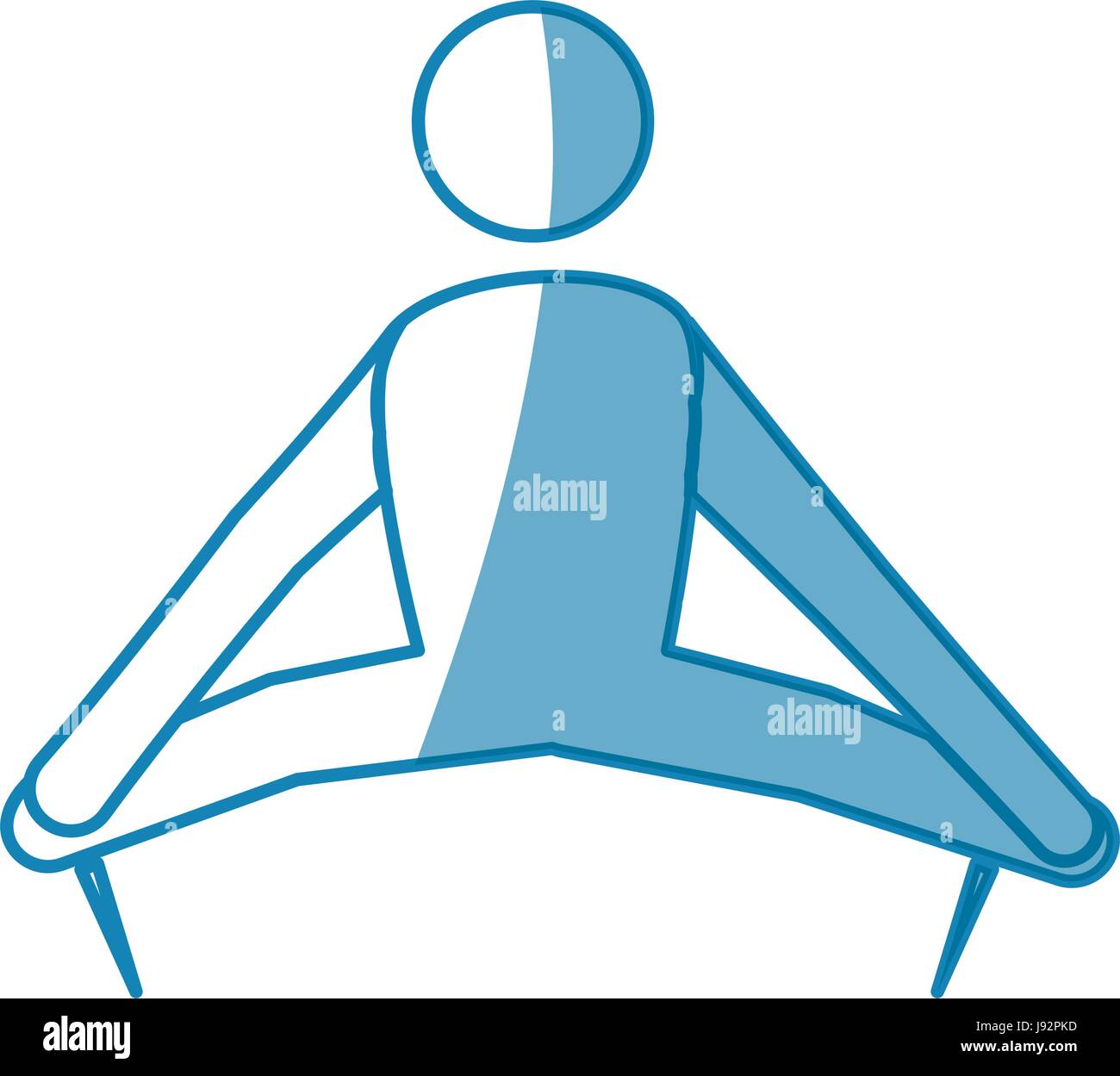 blue line pictogram man jumping up concept Stock Vector Image & Art - Alamy