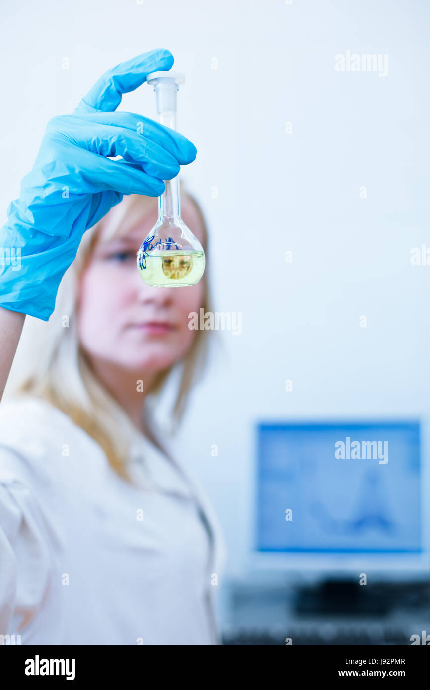 woman, beautiful, beauteously, nice, experiment, research, laboratory ...