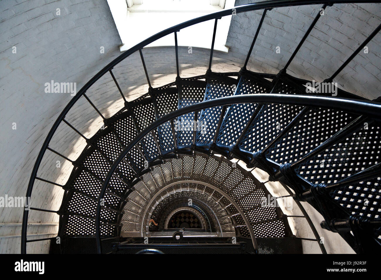stairs, usa, america, winding, landmark, lighthouse, iron, blue, stairs ...