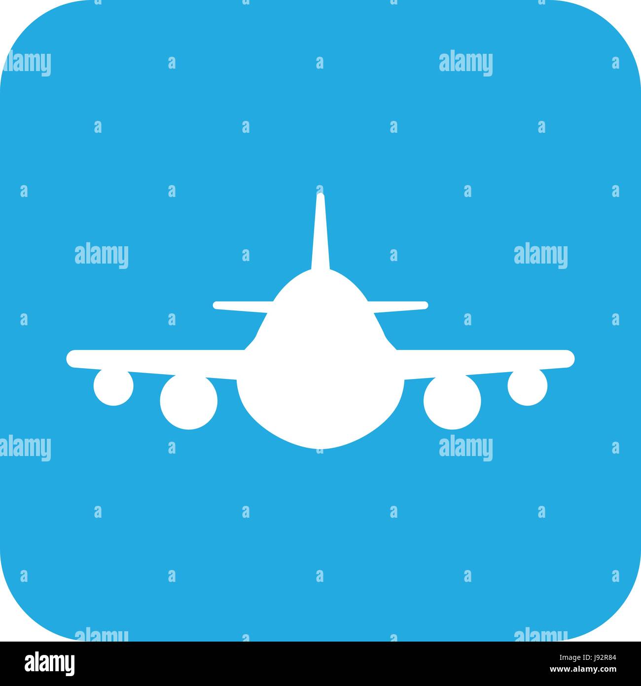 button with the icon of a airplane Stock Vector Image & Art - Alamy