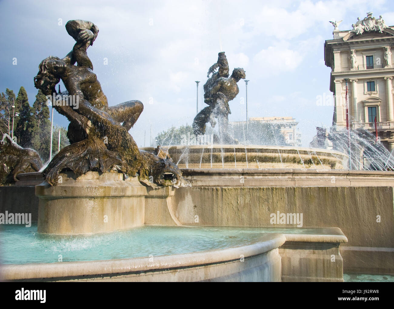 colour, statue, photo, camera, Rome, roma, fountain, outdoor, style of ...