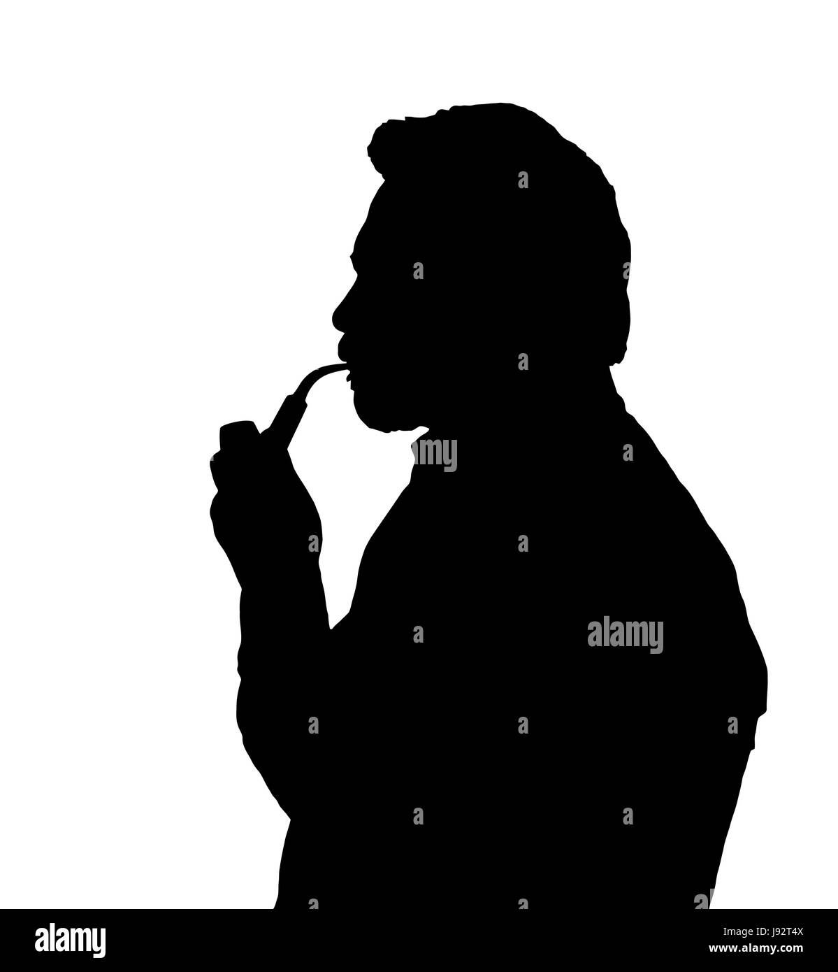 Old man pipe Stock Vector Images - Alamy