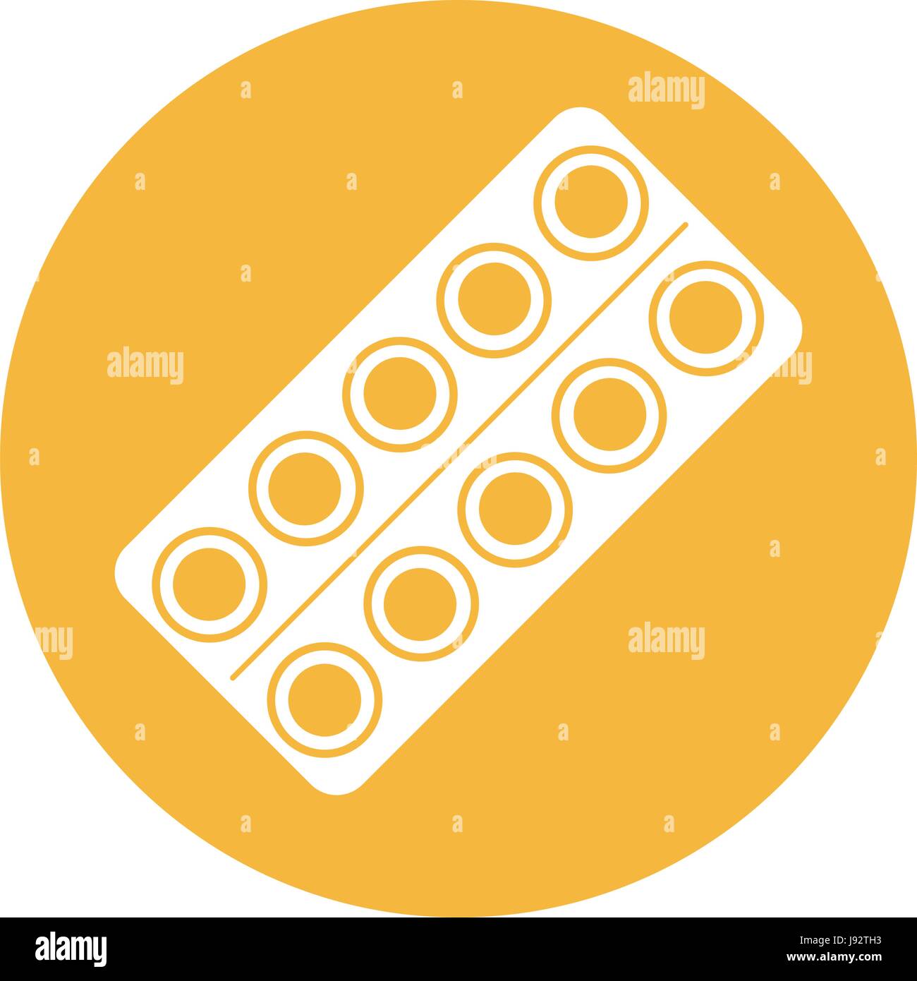 Yellow round tablet Stock Vector Images - Alamy