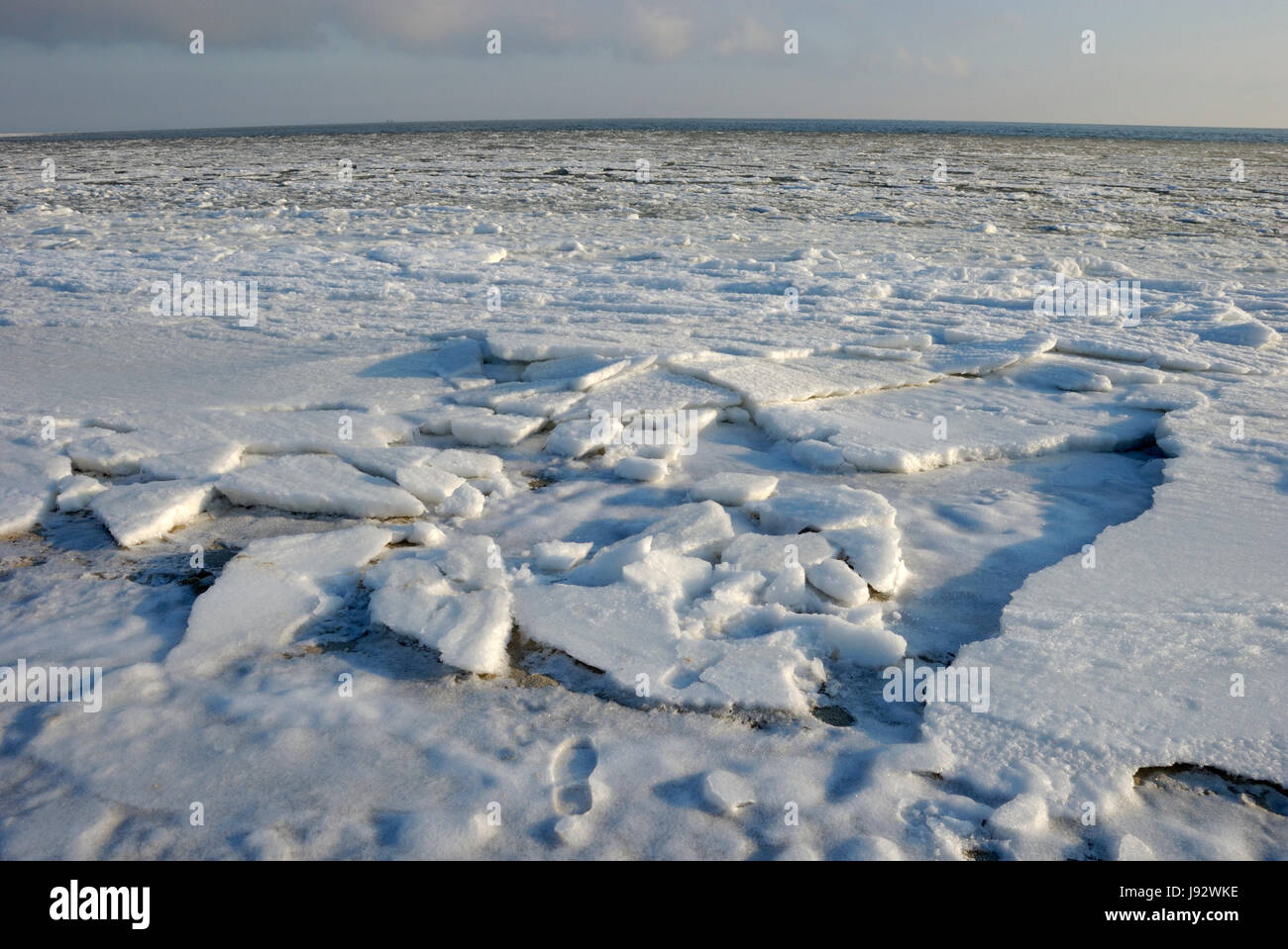 frozen surf on the beach of hrnum Stock Photo - Alamy