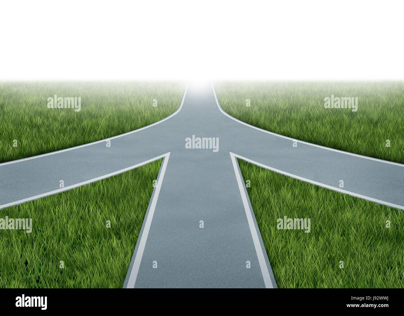 Roads merging into one hi-res stock photography and images - Alamy