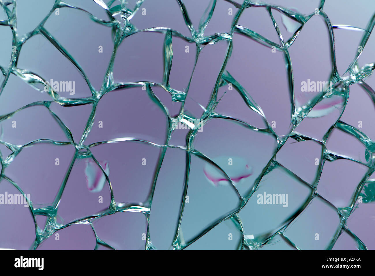 Shattered window glass Stock Photo - Alamy