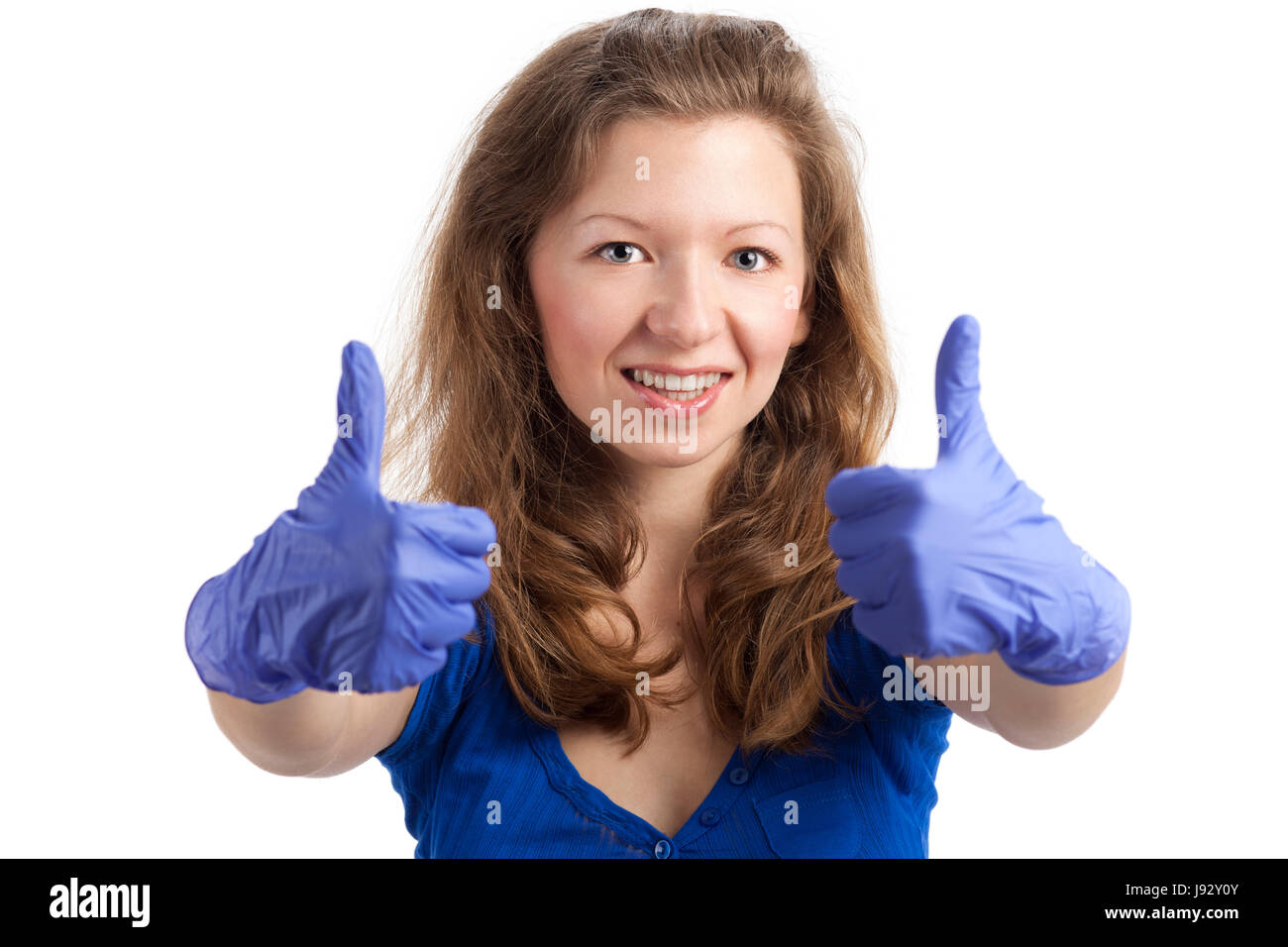 woman, blue, ok, hand signal, young, younger, high pressure area ...