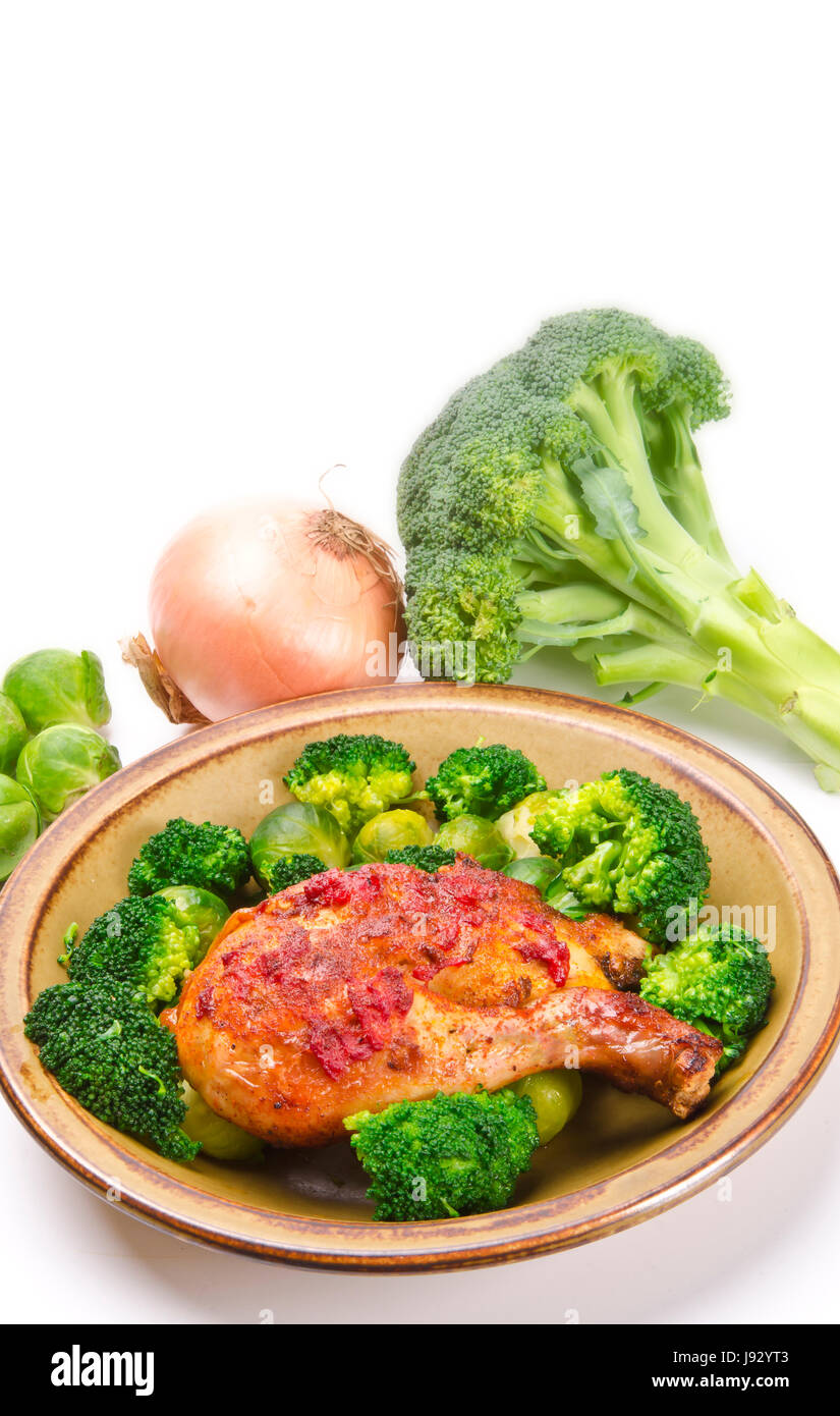 food, aliment, green, diet, dish, meal, chicken, meat, white, healthy ...