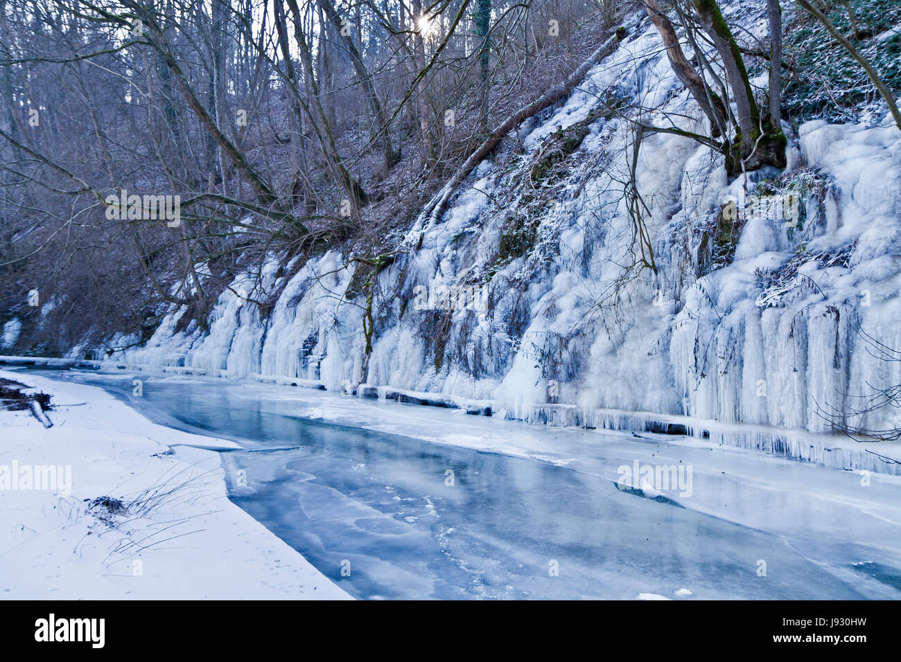 ice over river Stock Photo - Alamy