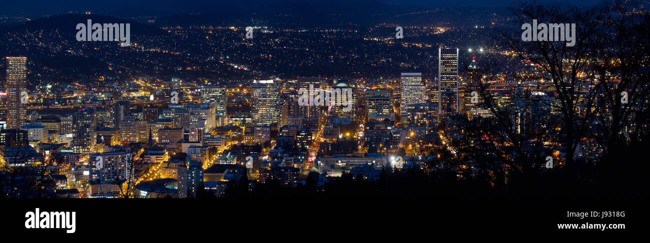 blue, city, town, skyline, hour, landscape, scenery, countryside ...
