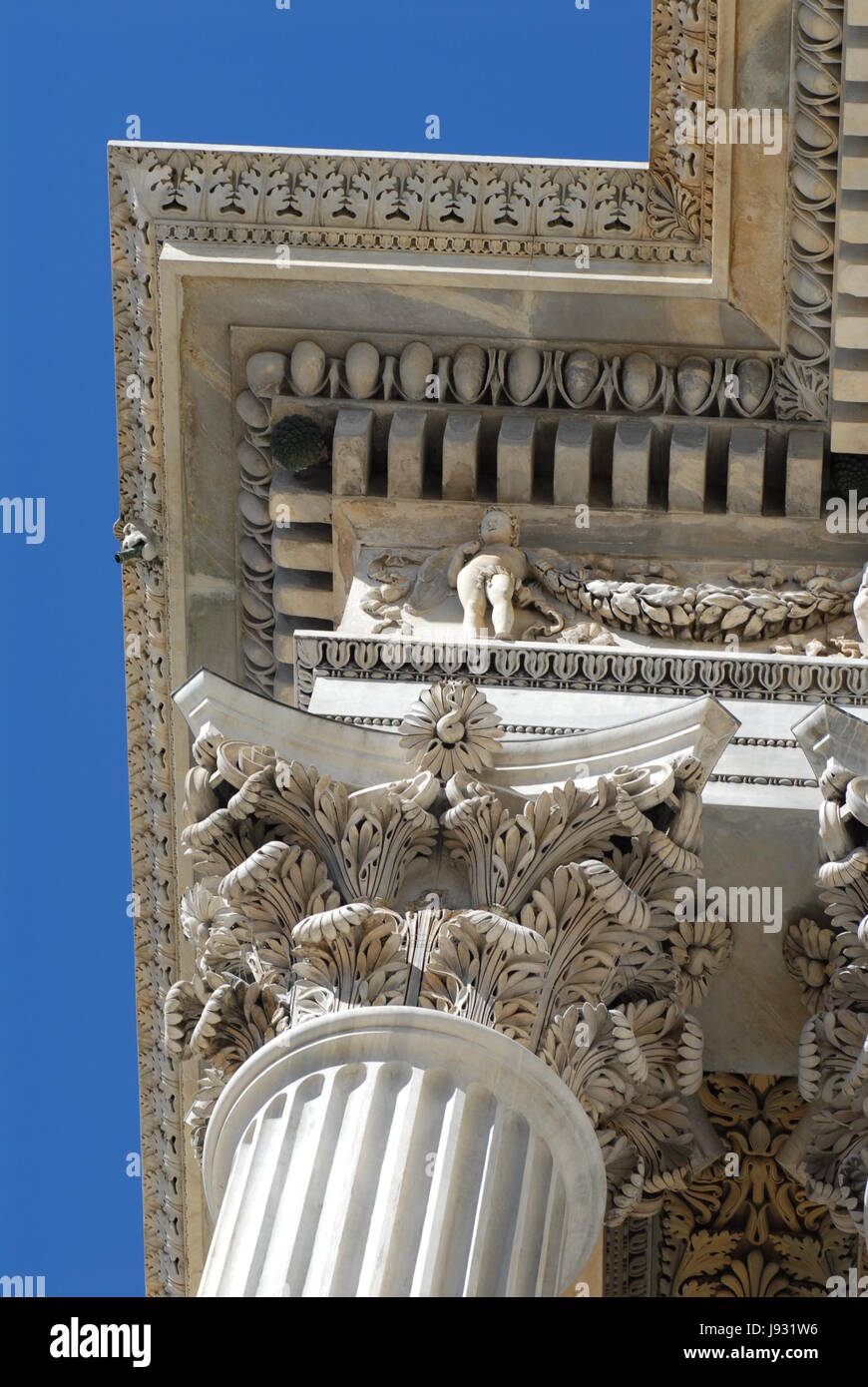 culture, statue, columns, sculpture, marble, relief, column, milan ...