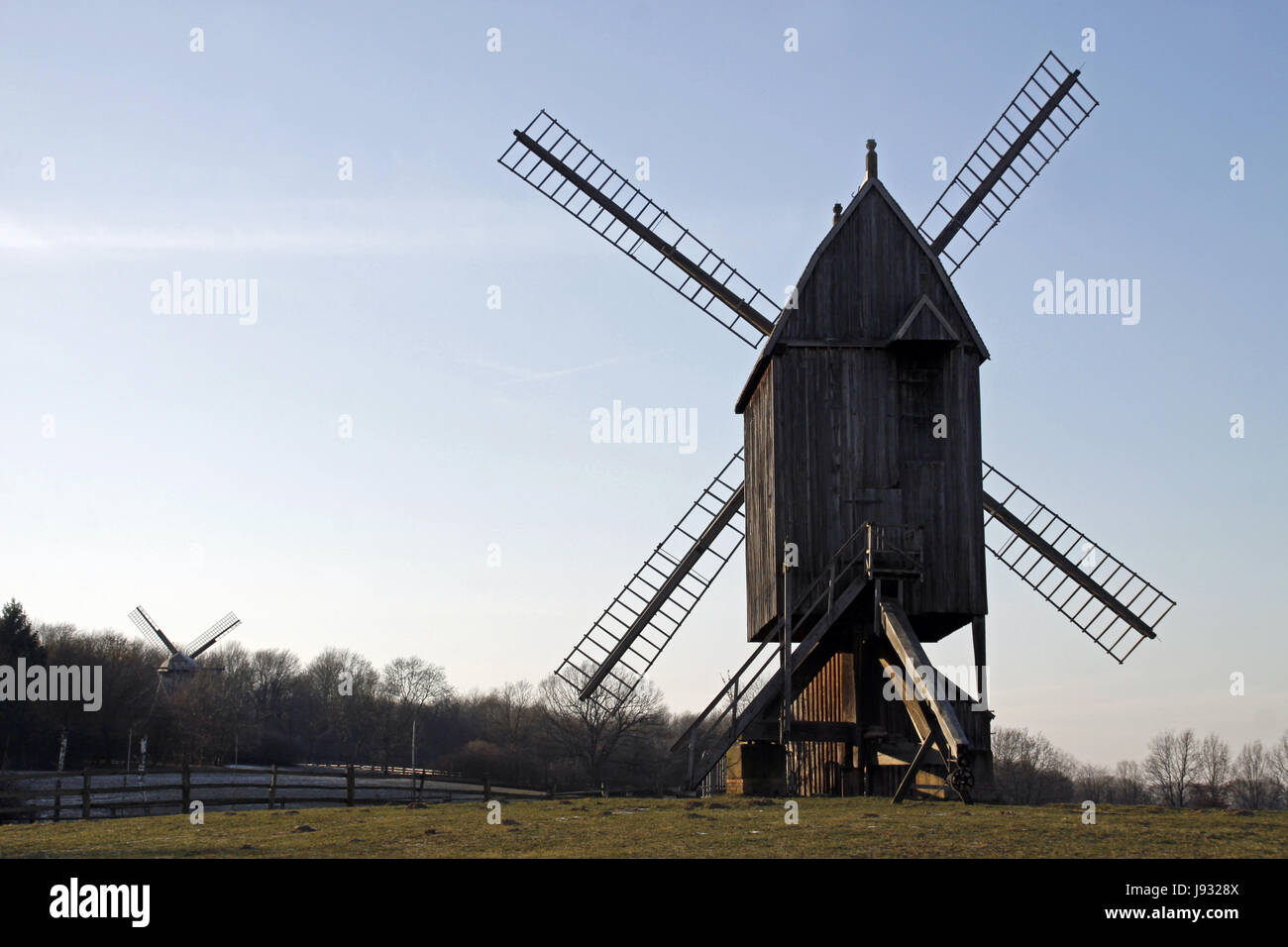wing, windmill, mill, woodwork, historical, winter, cold, wing ...