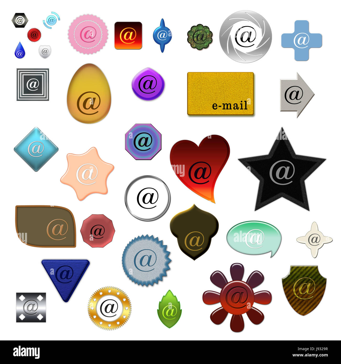 address, email, letter, mail, mailbox, post, coloured, colourful ...