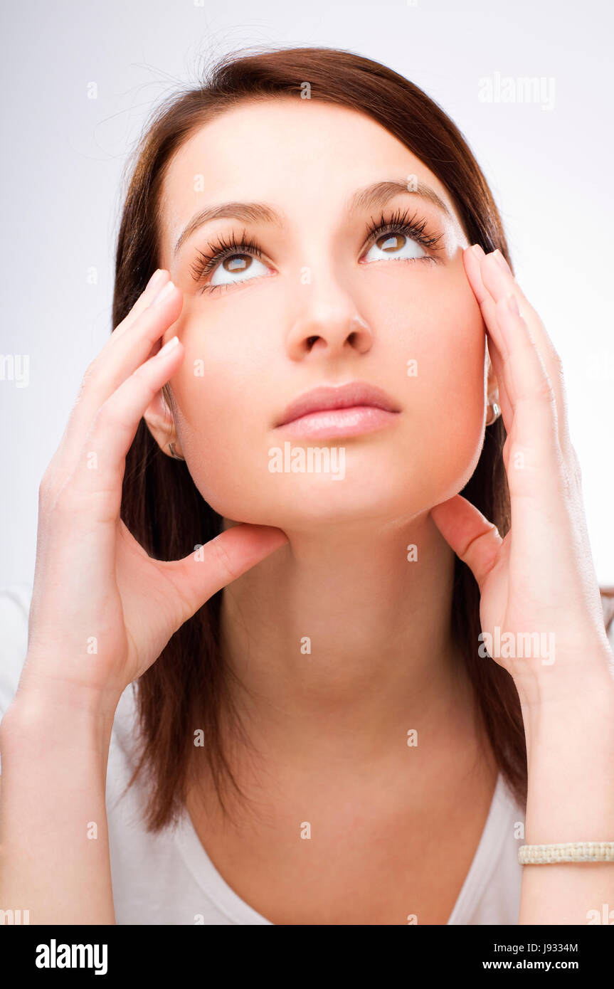 woman, face, eyes, look, glancing, see, view, looking, peeking, looking ...