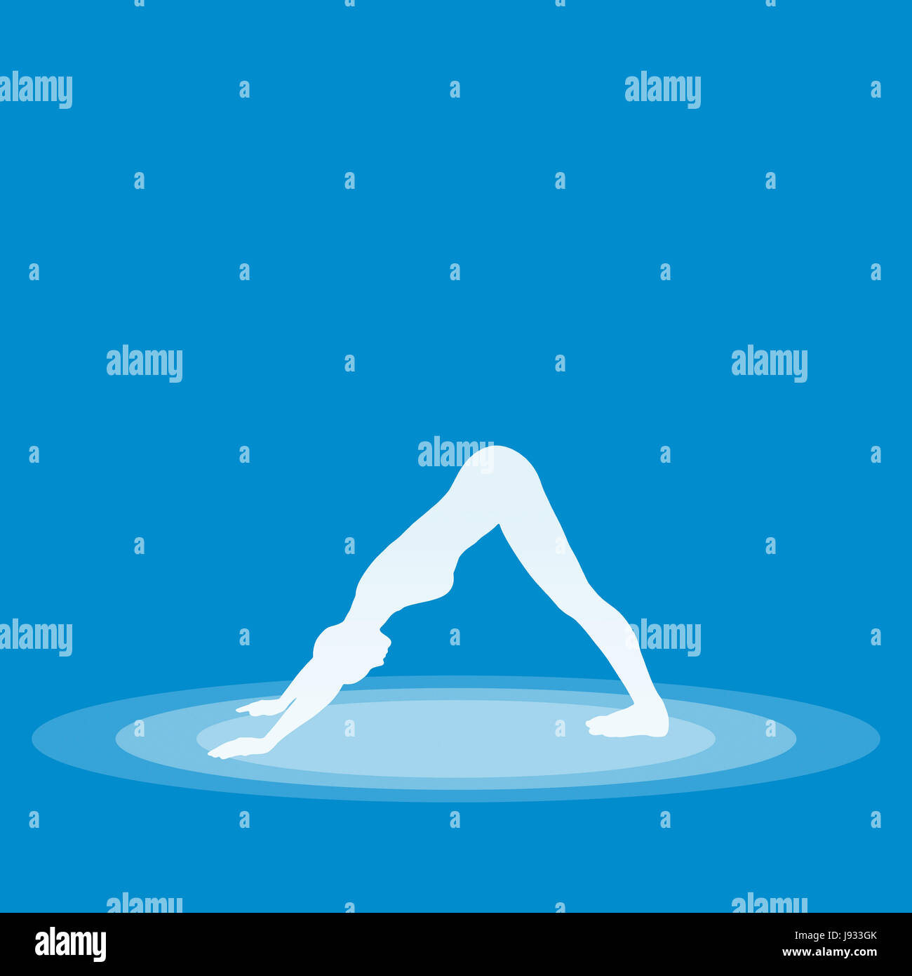 yoga pose symbol - blue 08yoga pose symbol - blue 08 Stock Photo - Alamy