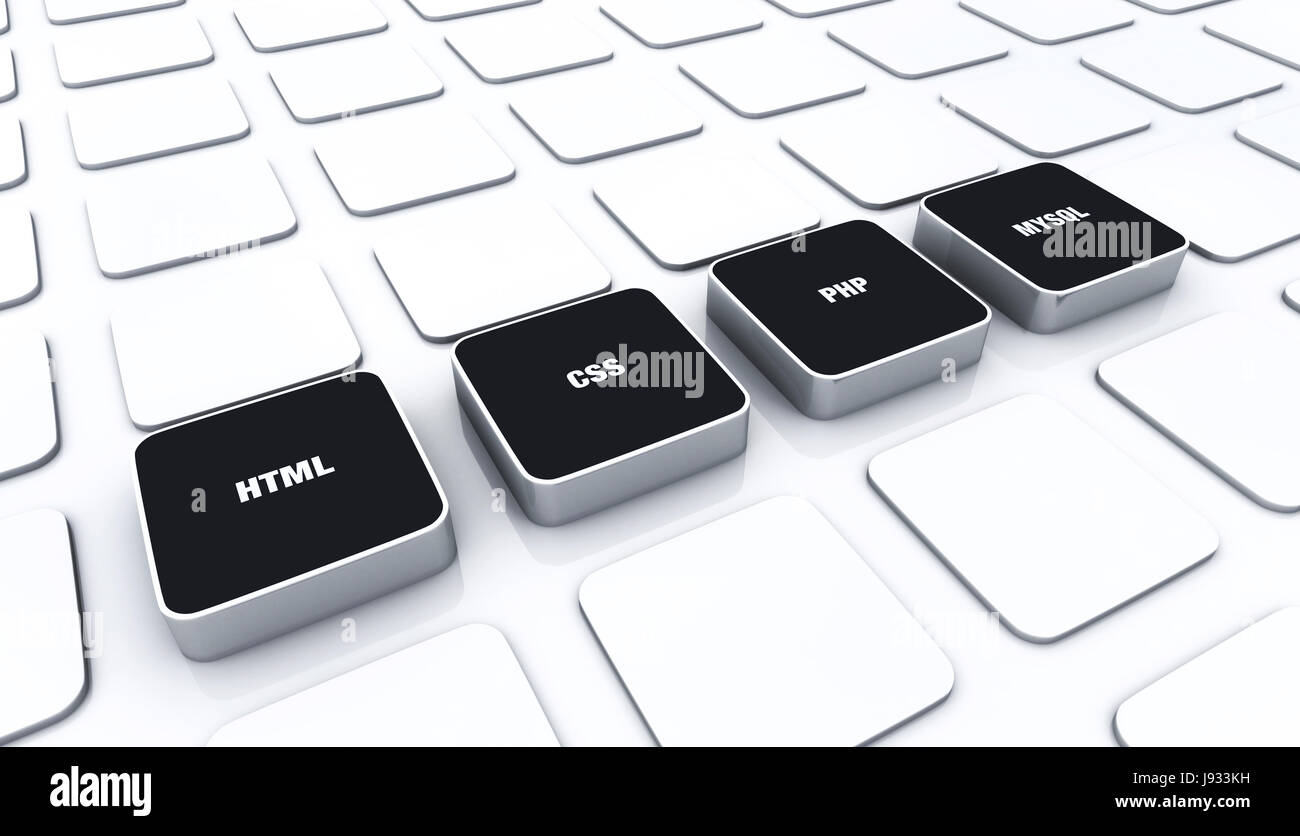 3d pads black - html css php mysql 1 Stock Photo - Alamy 3d pads black - html css php mysql 1 Stock Photo - Alamy