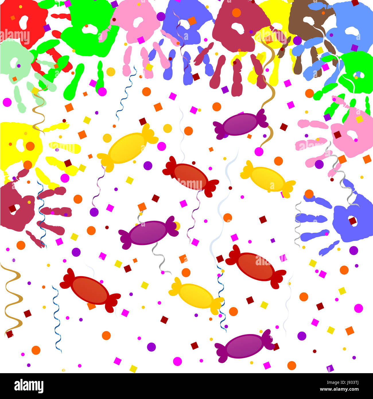 party, celebration, carnival, candies, confetti, streamer, coloured ...