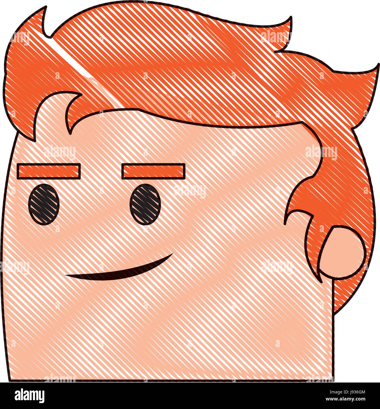 office worker face cool, business man cartoon Stock Vector Image & Art ...