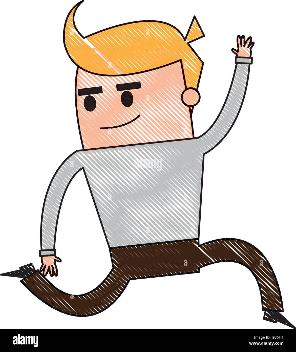running man businessman cartoon excited happy successful leader Stock ...