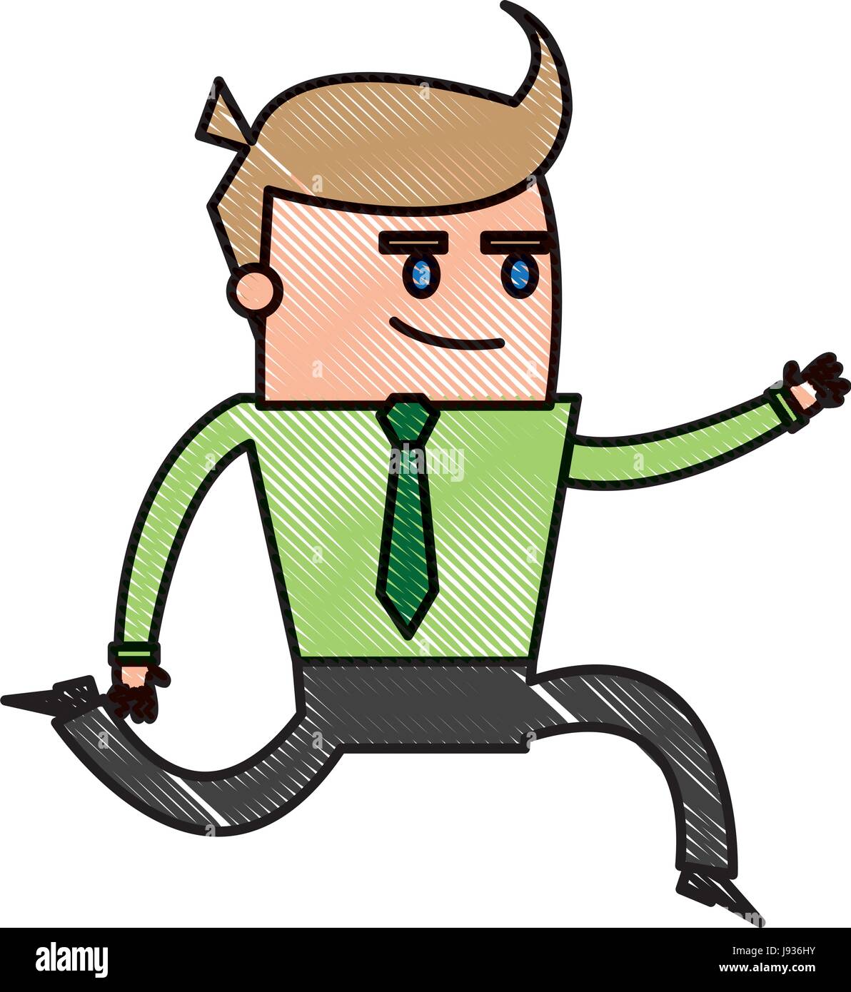 character successful business man cartoon happy Stock Vector Image ...