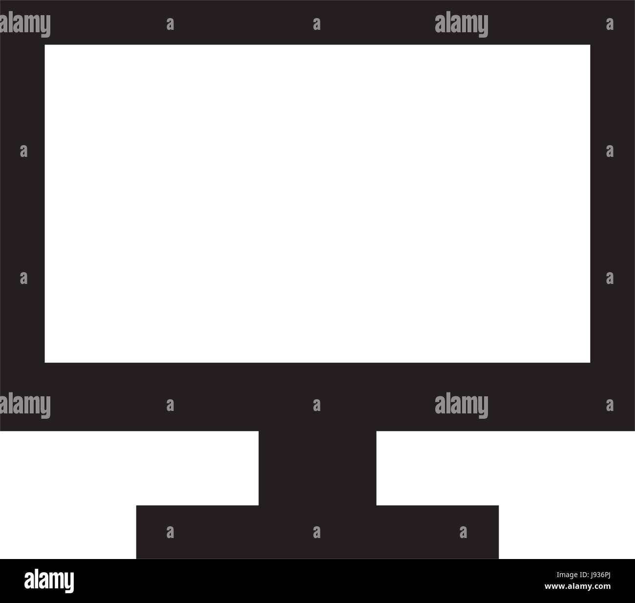 screen computer monitor. computer display device Stock Vector Image ...