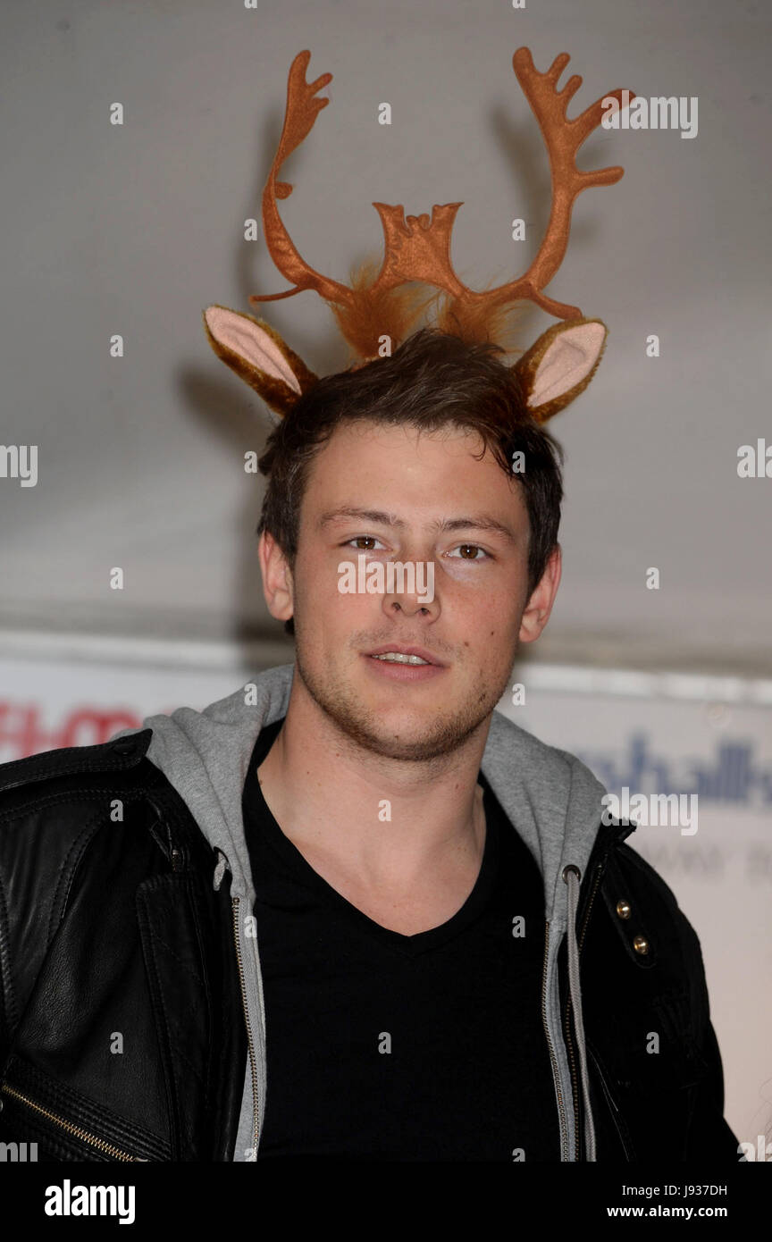 Cory Monteith at the 'Carol-Oke' Contest at Bryant Park in New York ...