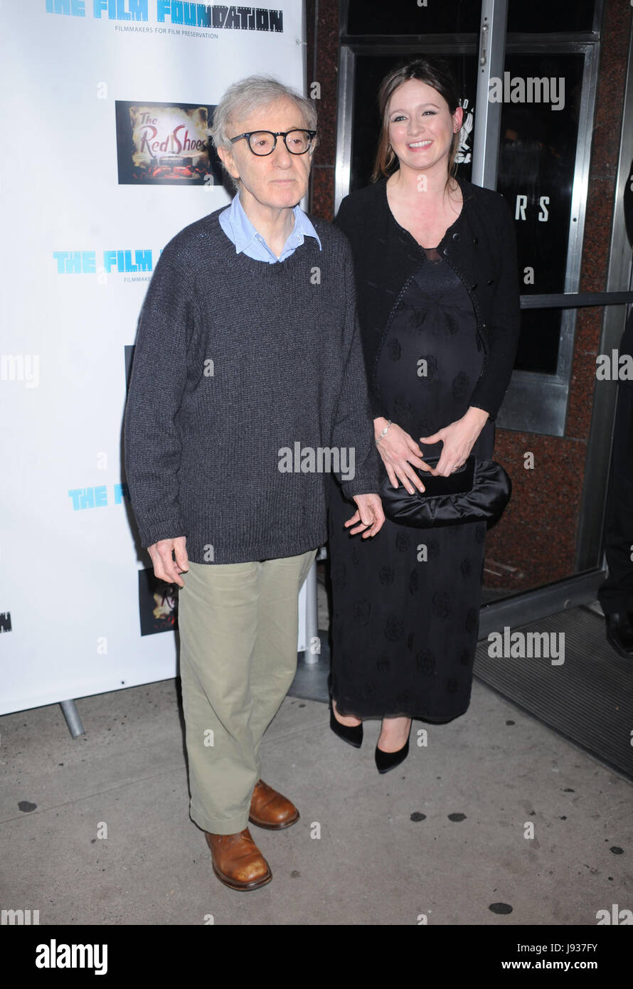 Woody Allen and Emily Mortimer attend a film screening of The Red Shoes ...