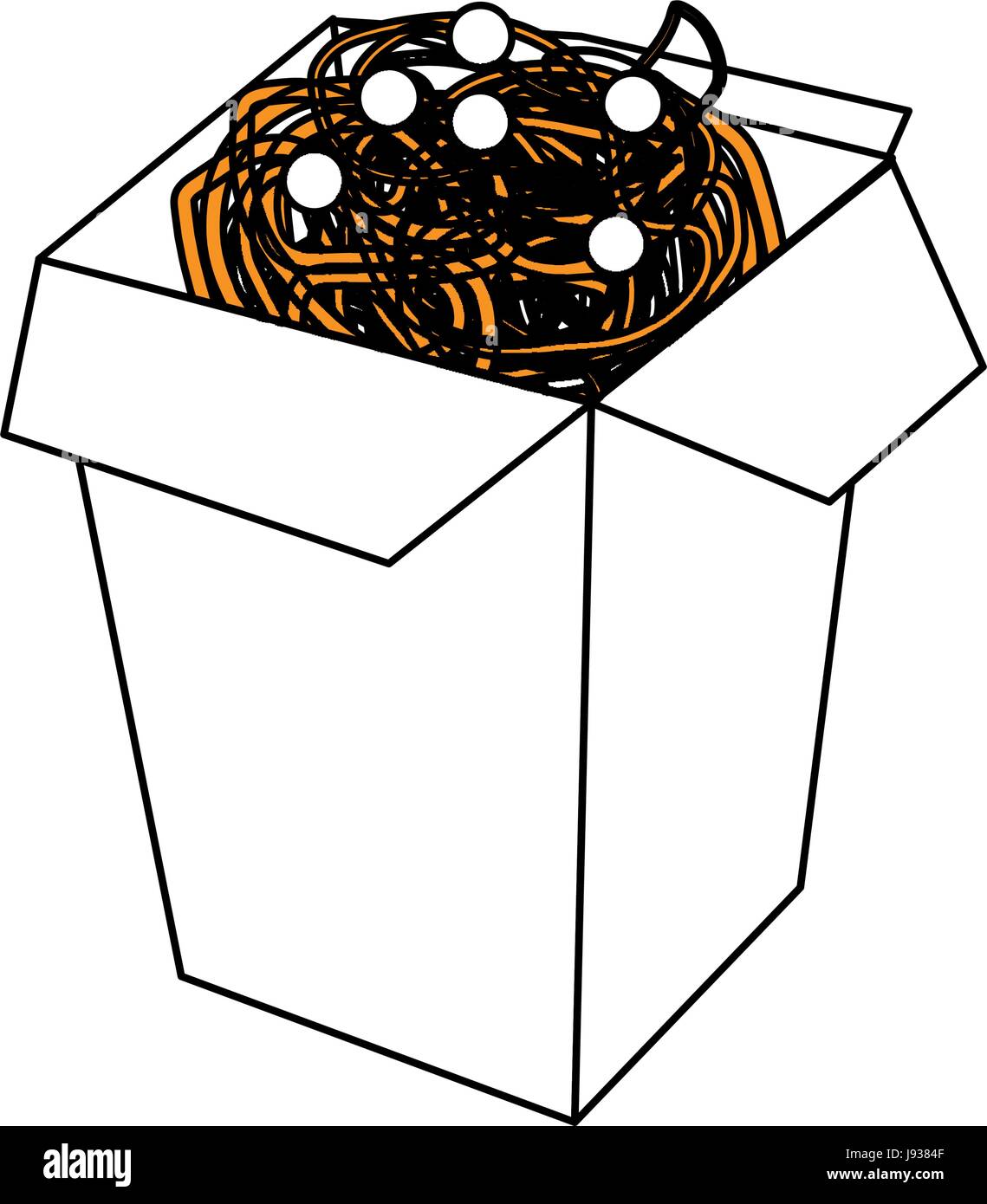 Noodles box design Stock Vector Image & Art - Alamy