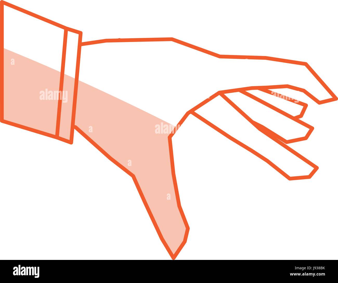 Flat line hand design Stock Vector Image & Art - Alamy