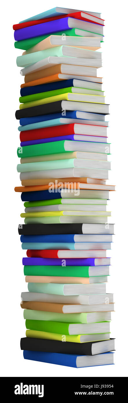 study, tower, objects, education, isolated, colour, science, research ...