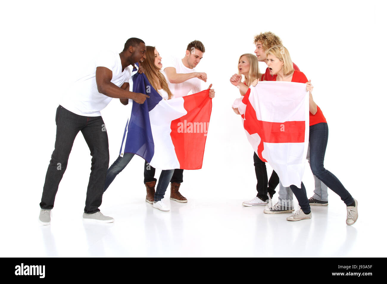 Fans flags Cut Out Stock Images & Pictures - Alamy