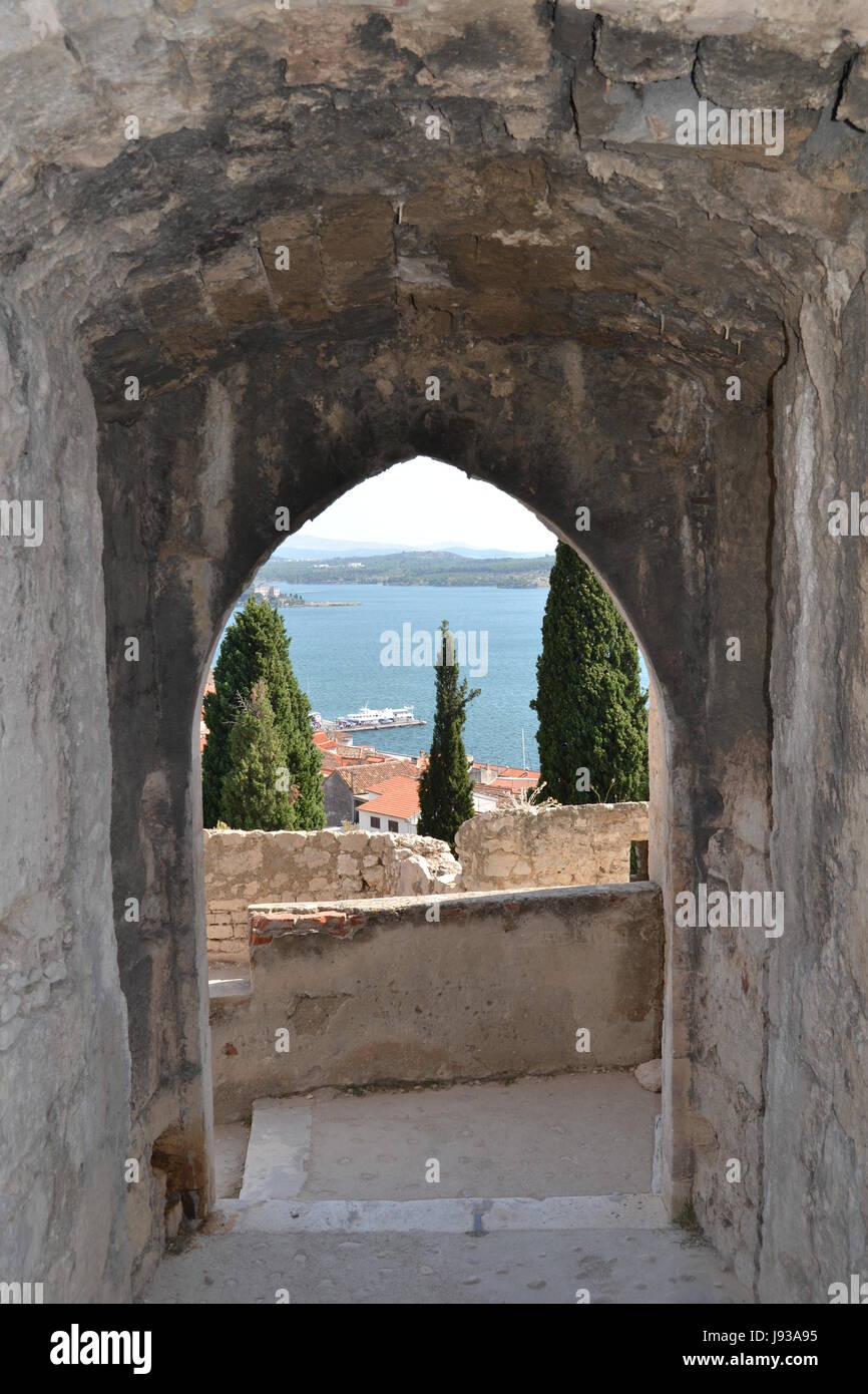 stone, arch, staircase, medieval, castle, ancient, building, chateau ...