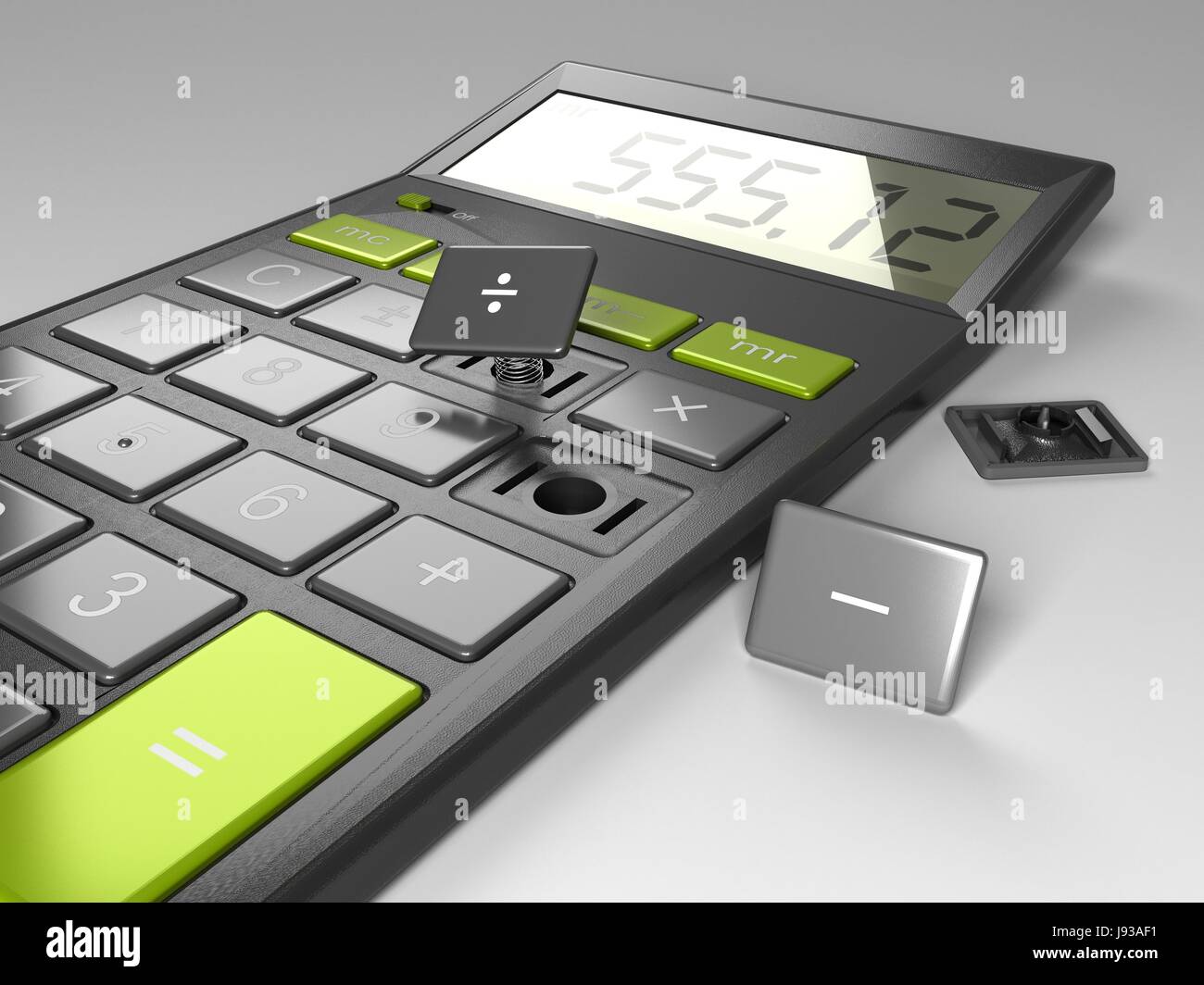 object, calculator, broken, illustration, button, multiply, divide ...